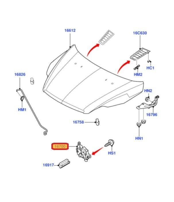 NEW GENUINE FORD FOCUS C-MAX KUGA FRONT BONNET HOOD LATCH CATCH LOCK ...