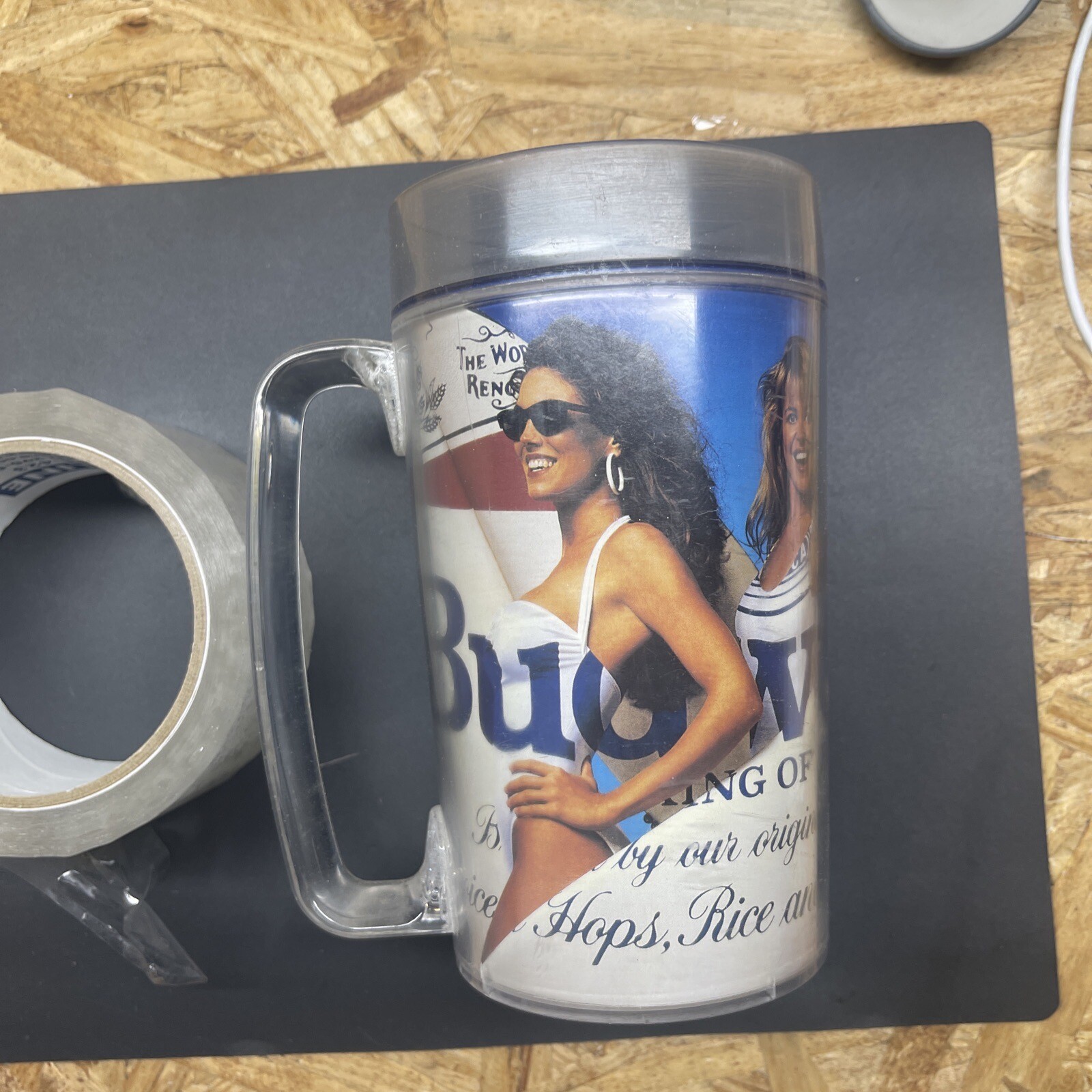 Vintage Budweiser Plastic Mug Stein Bud Bikini Girls Shoes Signs Of ...