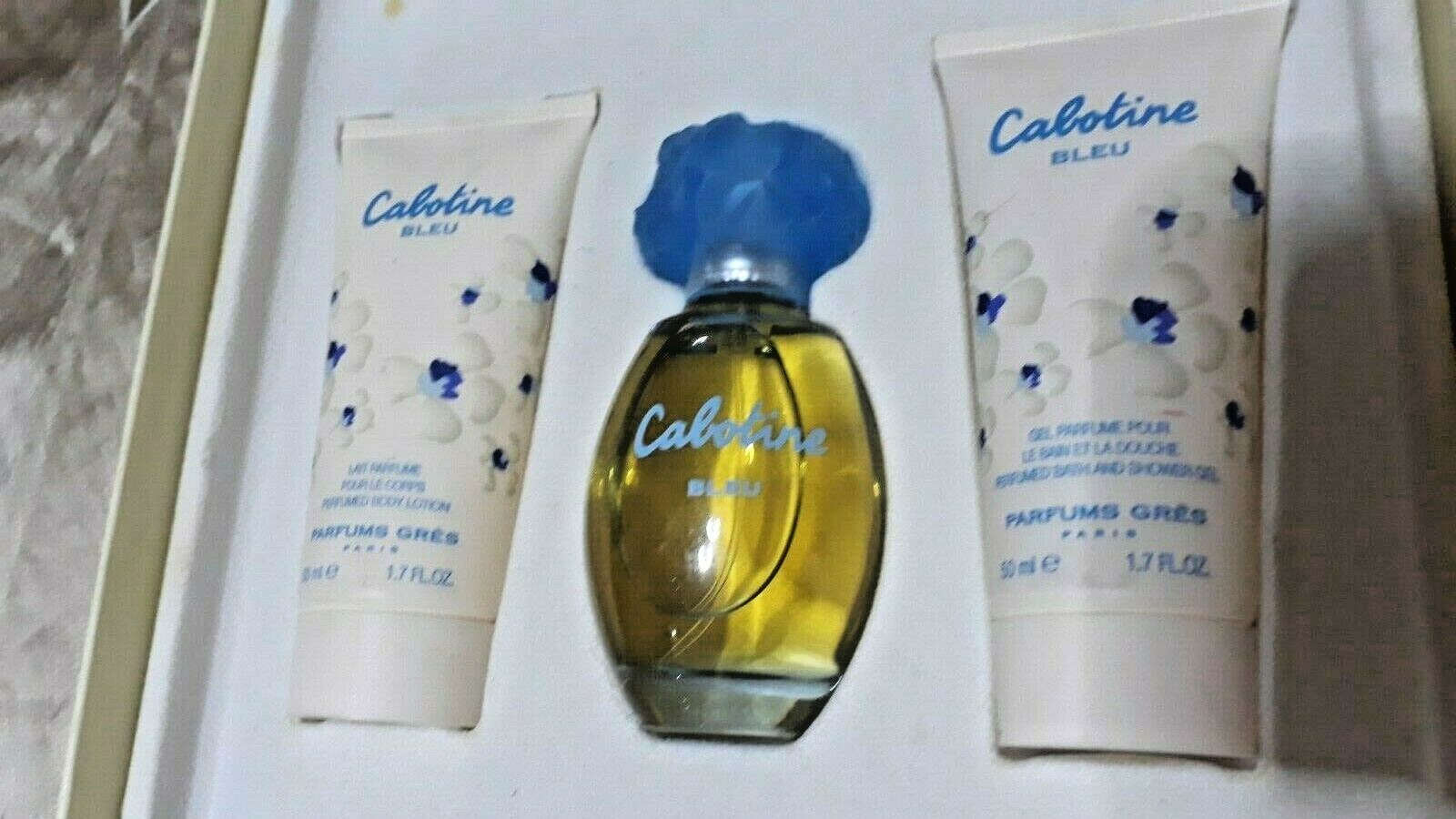 Cabotine Bleu Set, by GRES, Edt 50ml/1.69fl.oz., body lotion&shower gel ...