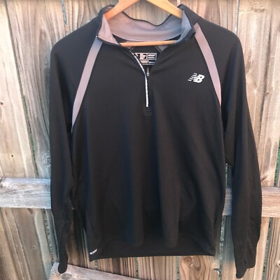 New Balance NB Dry Half Zip Men's Medium Sweater Black Long Sleeve ...
