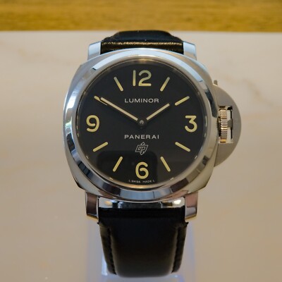 Panerai Luminor Base Logo 44mm Men's Black Watch - PAM01000 PAM 1000 ...