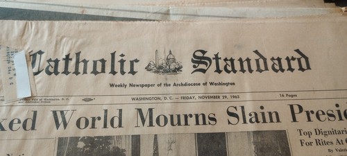 The Catholic Standard Newspaper Washington DC Friday November 29 1963 ...