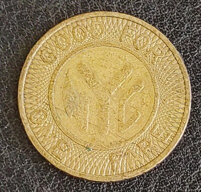 Vintage New York City Transit Authority Token Coin Good For One Fare ...