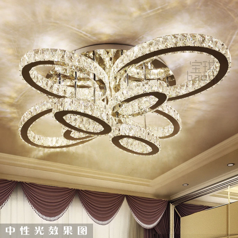 Remote Control Led Crystal Ceiling Mood Light | Shelly Lighting