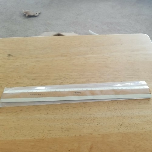 Charles Bruning Co. Drafting Decimal Inch Scale Ruler W/Sleeve | eBay
