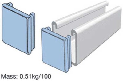 4x Unistrut CHANNEL END CAPS A1280 Grey PVC | eBay