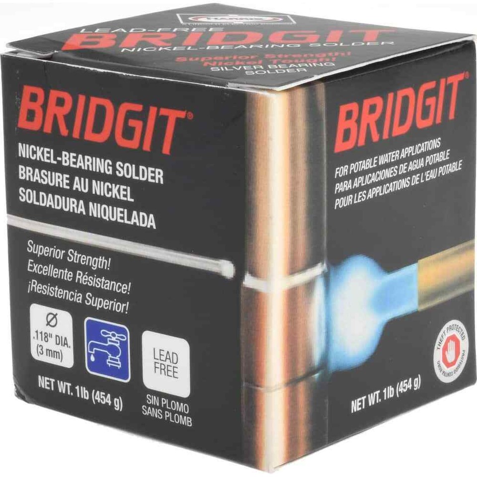 Harris Bridgit BRGT61POP Lead-Free Nickel Bearing Solder: 0.118 inch ...
