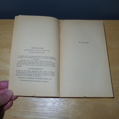 Vintage The Hamlet by William Faulkner - Snopes Family (Paperback, 1959 ...