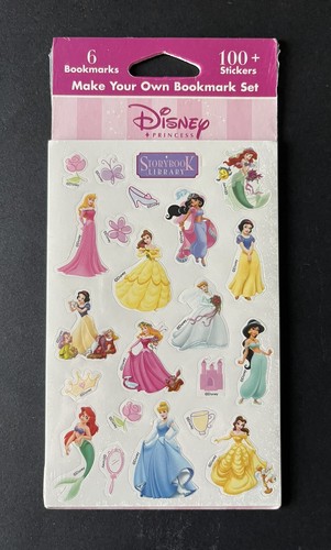 Disney Princess Make Your Own Bookmark Sticker Set 6 Bookmarks/100 ...