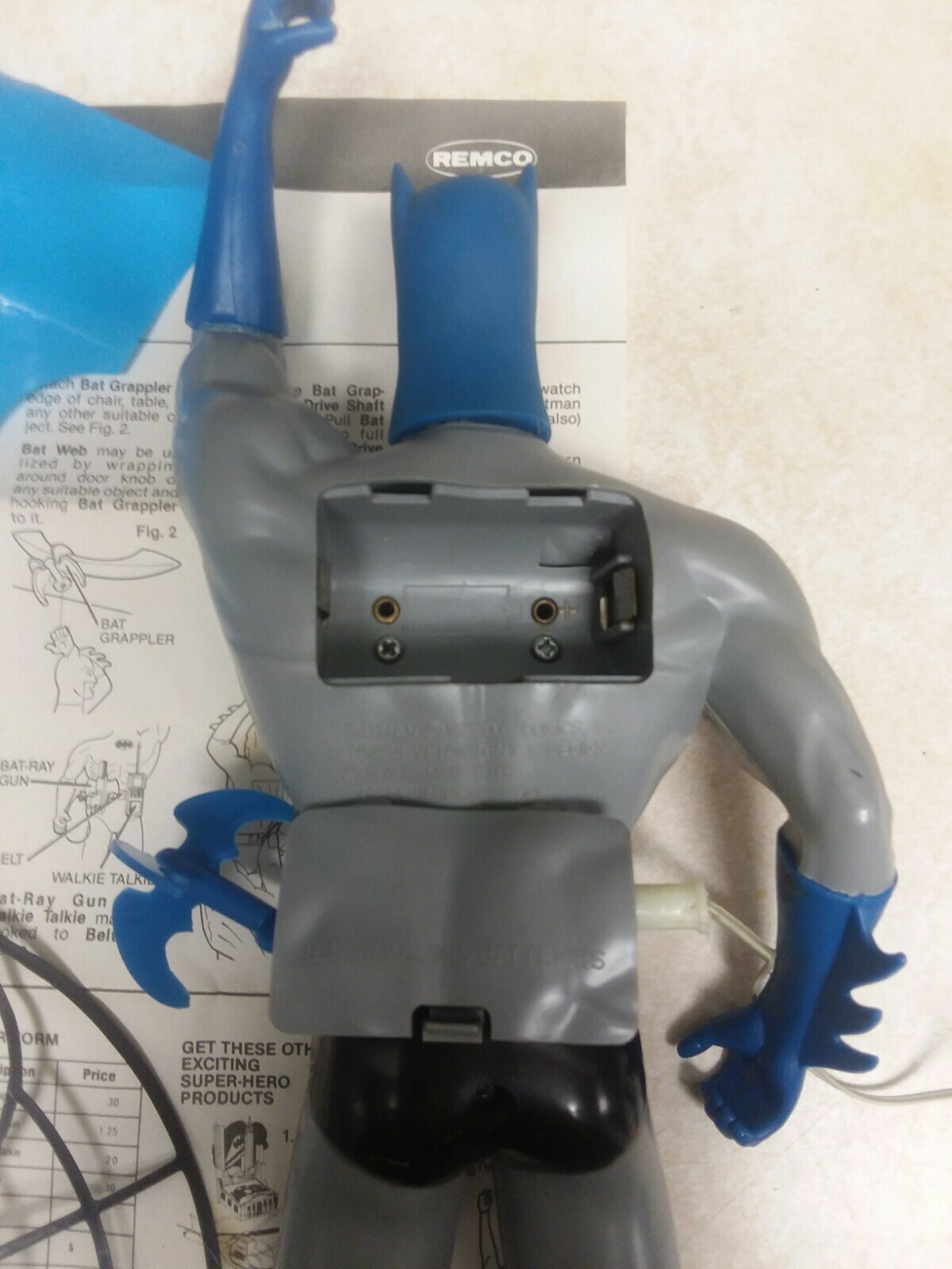 Ultra Rare Remco Energized Batman 12" Climbing Figure 1979 No Box Works ...