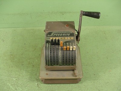 Cash Register, Adding Machines - Vintage Check Writer