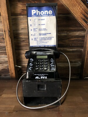 Vintage Desktop Pay Phone Lobby Hotel Coin Operated Push Button Public ...