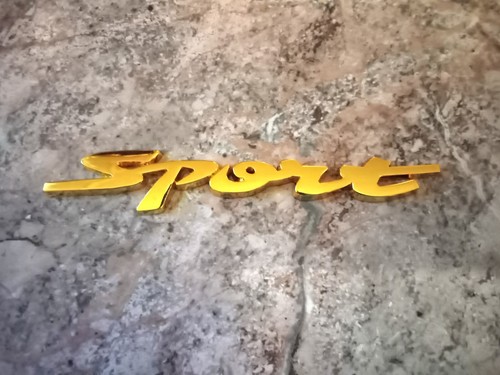 One Gold Cursive Sport Emblem Badge For Car Truck SUV Van 5 1/4" X 1/2 ...