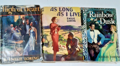 3 Emile Loring HB. Books As Long as I live,Rainbow At Dusk, High Of ...