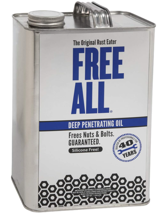Free All Deep Penetrating Oil Rust Remover, Loosen Rusty Nuts & Bolts ...