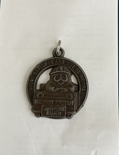 Sikorsky Helicopter Aircraft Company Vintage Employee Safety Charm Key ...