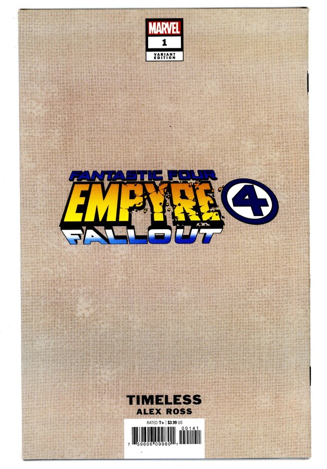 Empyre: Fallout Fantastic Four #1/C NM 9.4 2020 Alex Ross Variant Cover ...