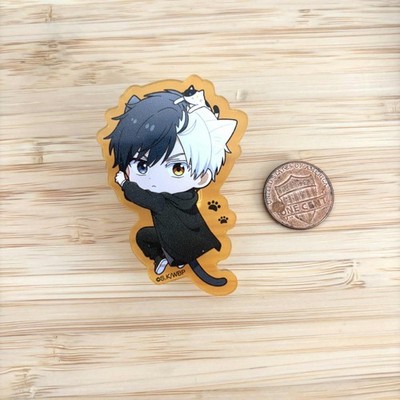 Rare windbreaker acrylic clip pin cat version NEW wind breaker acrylic ...