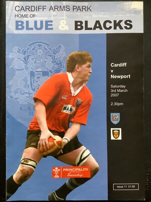 2007 CARDIFF RFC v NEWPORT programme | eBay UK