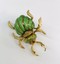 Midcentury Italian Enameled Gold Horned-Beetle Pin Brooch 18K Gold | eBay