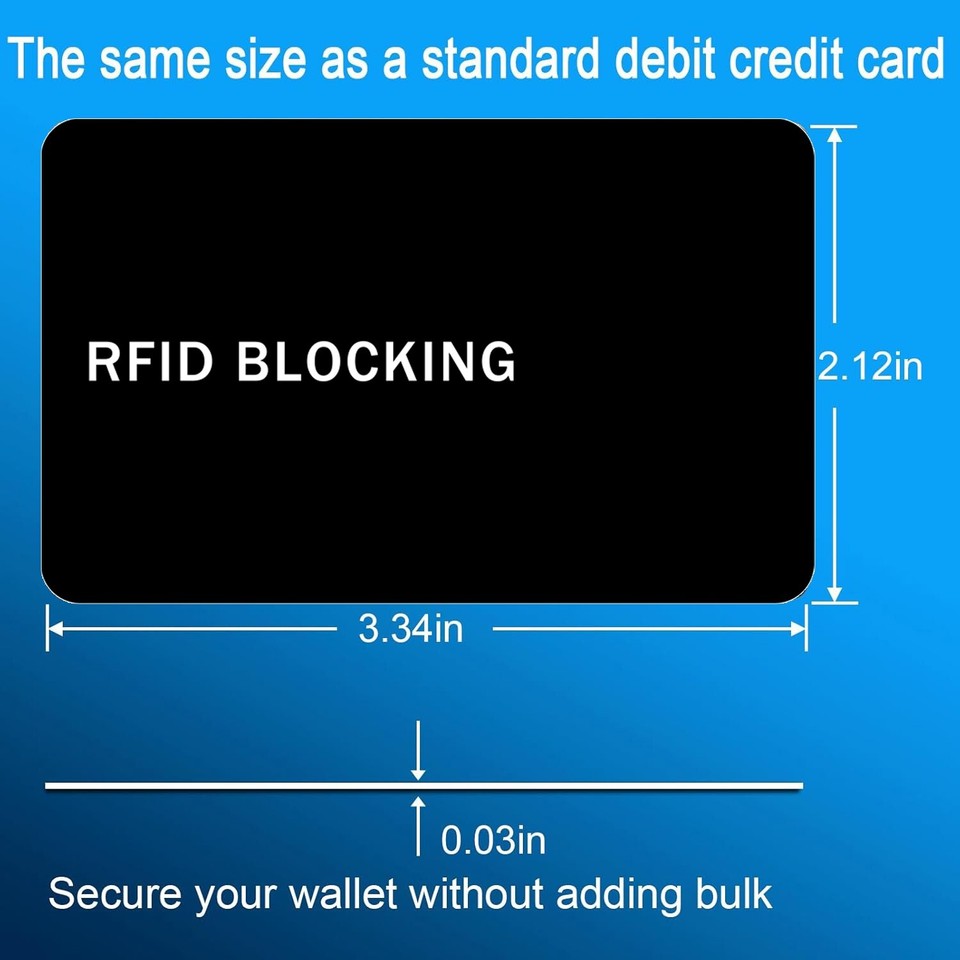 5 PACK RFID Blocking Card Contactless NFC Credit Card ID Protection ...