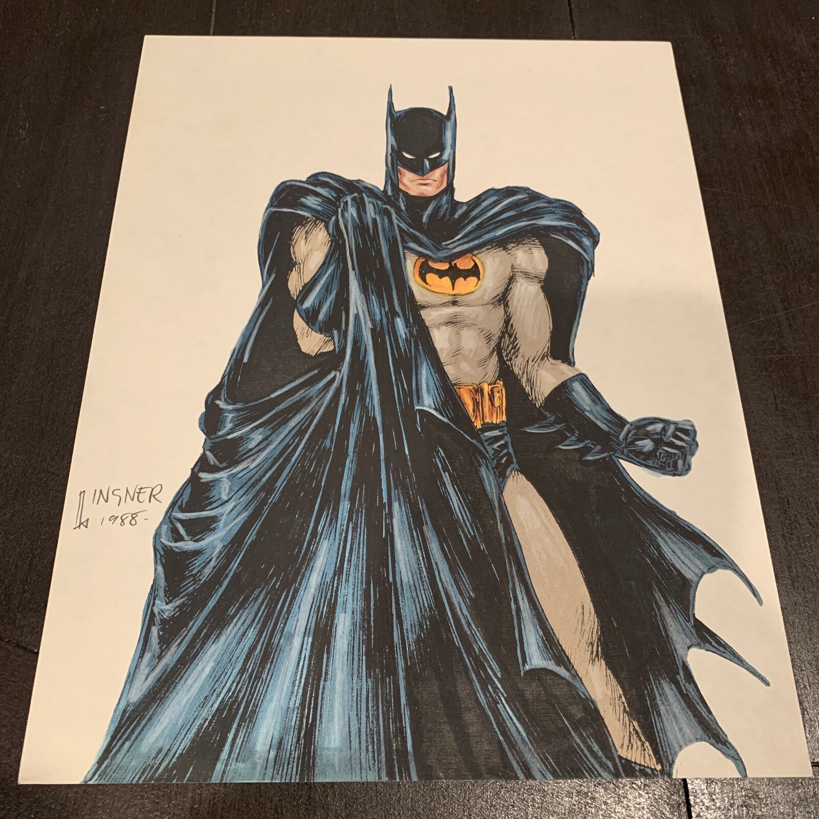 Early Joseph Michael Linsner Original Sketch Art 9 X 11 Color Batman ...