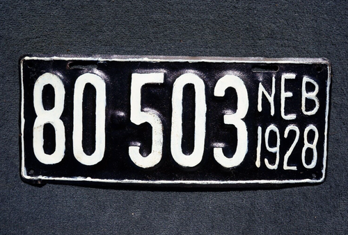 1928 SIOUX County NEBRASKA License Plate # 80 - 503 | eBay