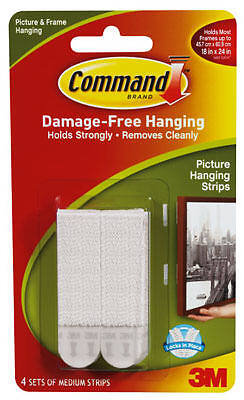 Command 17201-4PK-ES Medium White Picture Hanging Strips - Quantity 6 ...