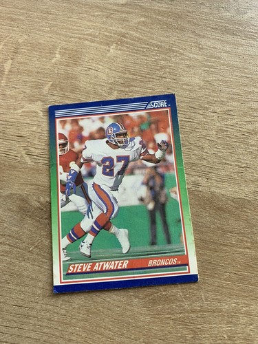 1990 Score Football Card Steve Atwater Denver Broncos #107 | eBay