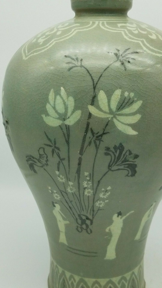 Korean Koryo Dynasty 12th to14th Century Flowers Pattern Vase | eBay