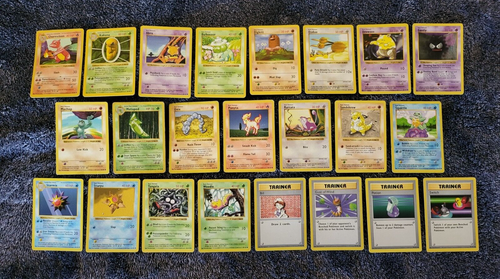 Pokemon Vintage Base Set Lot Shadowless 23 cards Excellent Light ...