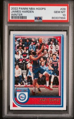 2022 Panini NBA Hoops #29 James Harden WINTER - PSA GEM MINT 10 - POP 1 ...