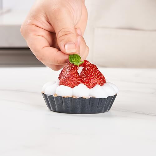 Egg Tart Molds 12 PCS 3 Inch Nonstick Mini Tart Pans with Removable ...