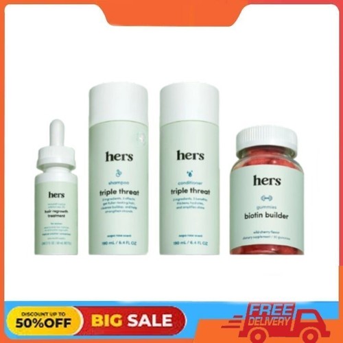 Hers Hair Kit – Shampoo, Conditioner, Vitamins, and Minoxidil 2% Drops ...