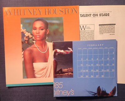 Whitney Houston 1984 Self Titled Album LP Promo Folder Press Kit Poster ...