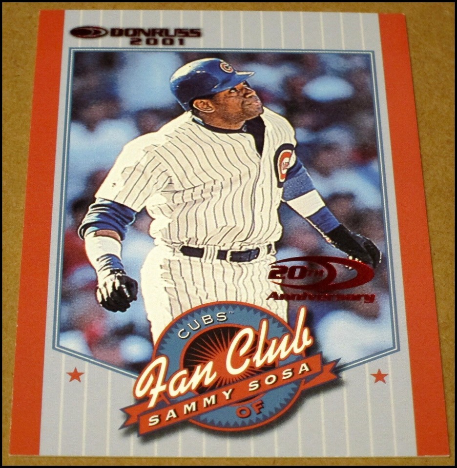 2001 Donruss Fan Club Sammy Sosa Baseball Card #217 Chicago Cubs NRMT ...
