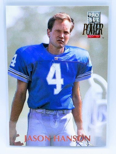 1992 Pro Set Power Jason Hanson Rookie RC #297 Detroit Lions | eBay