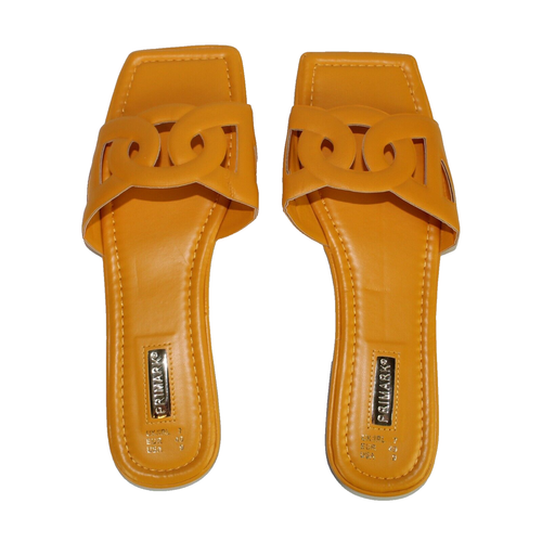 Primark Slides Mules Yellow Gold Flats Women Size 9 Sandals | eBay