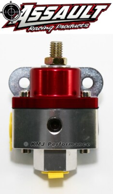 5-12 PSI Adjustable Fuel Pressure Regulator Red Anodized Aluminum 3/8 ...