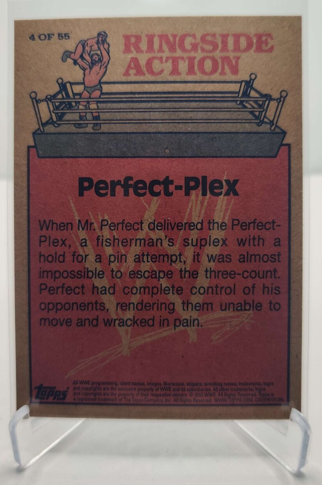 2012 Topps Heritage WWE Ringside Action #4 Mr. Perfect Perfect-Plex ...