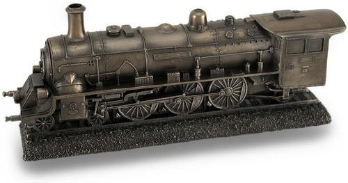 10 1/2" Steam Locomotive Train Engine Collectible Statue Antique Bronze ...