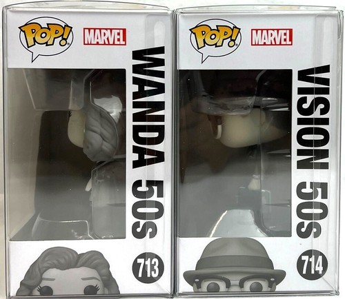 Funko Pop! Marvel Wanda Vision Wanda 50s & Vision 50s Set of 2 with ...