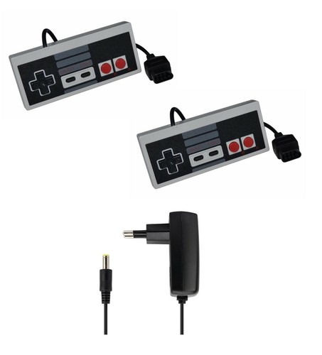2 manettes + Chargeur alimentation secteur pour Nintendo Nes (pas ...