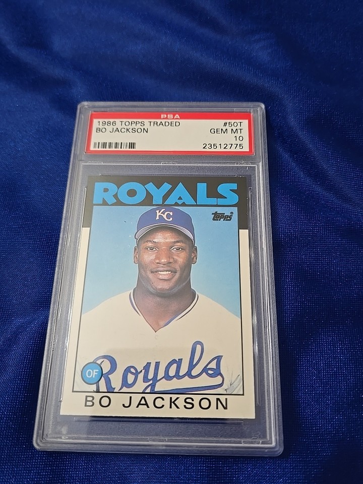 1986 Topps Traded Bo JACKSON ROOKIE #50T PSA 10 | eBay