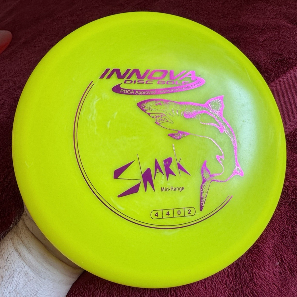 New Innova Shark Disc Golf 150g Disc Mid-Range Yellow w/Purple Stamping ...