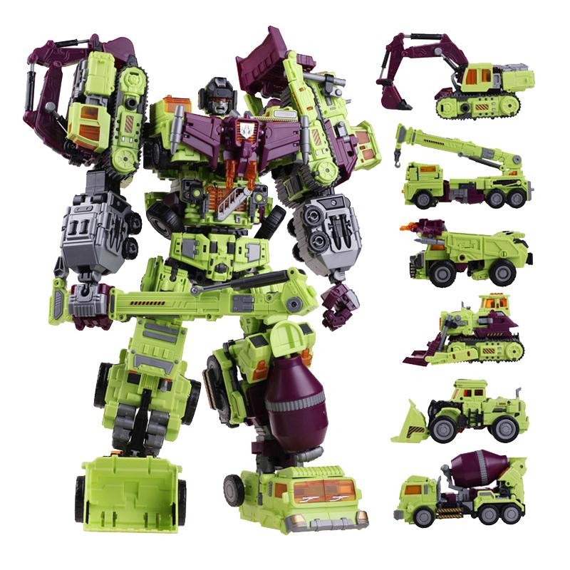 NBK Devastator Transformer Robot KO Version G1 Green Yellow 6 in 1 ...