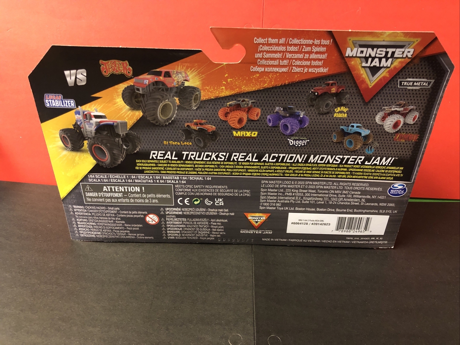 2023 Spin Master Monster Jam 1:64 2-Pack Series 26 Lucas Oil Stabilizer ...