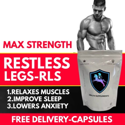 RLS Restless Leg Syndrome Capsules High Strength 650MG Capsules Muscle ...