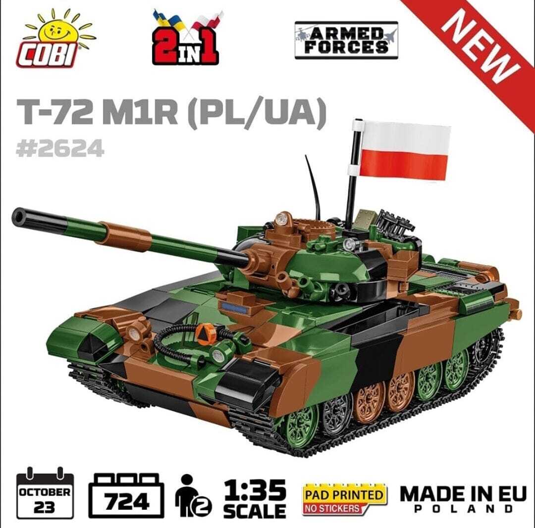 T-72 M1R brick tank model - COBI 2624 - 720 bricks | eBay