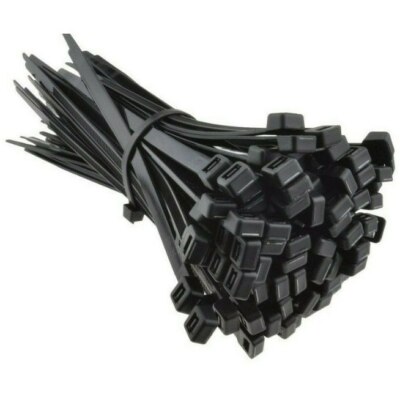 CABLE TIES BLACK ZIP TIES HEAVY DUTY LONG SHORT SMALL THICK THIN 100 ...